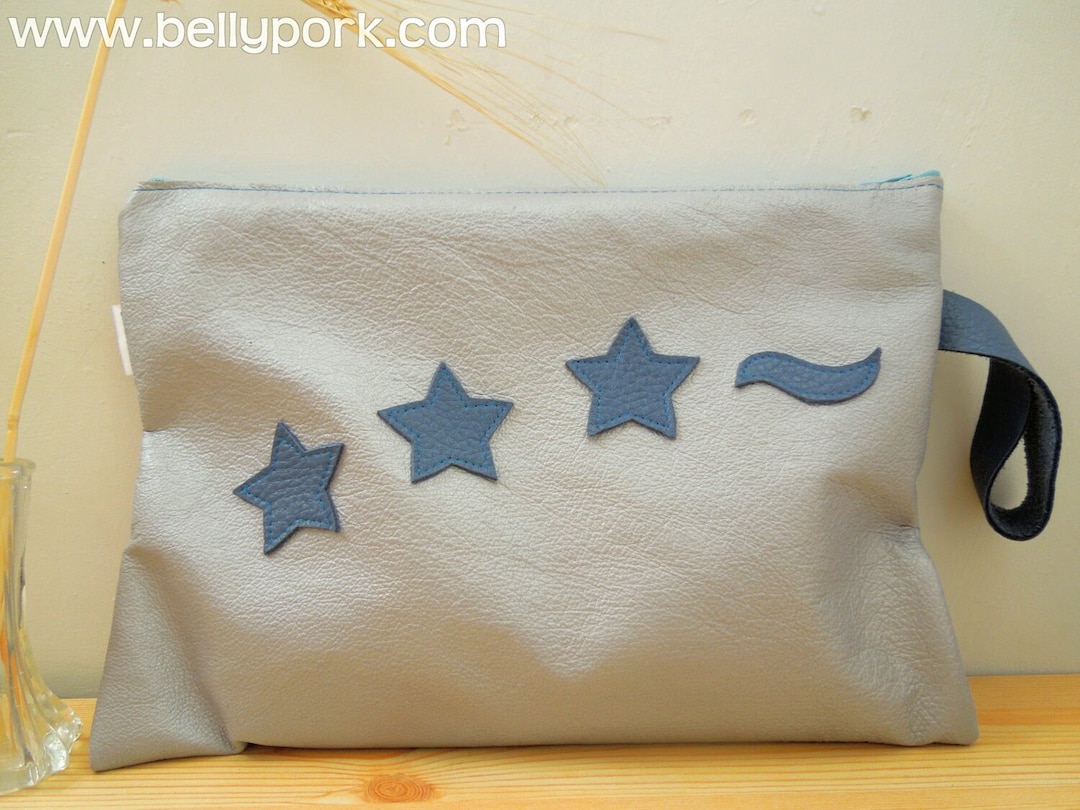 Leather Clutch, Leather Handbag, Stars Bag, Stars Purse, Stars Clutch ...