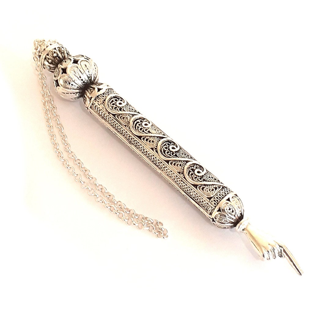 Sterling Silver Filigree Torah Pointer, Bar & Bat Mitzvah Gift, Torah ...