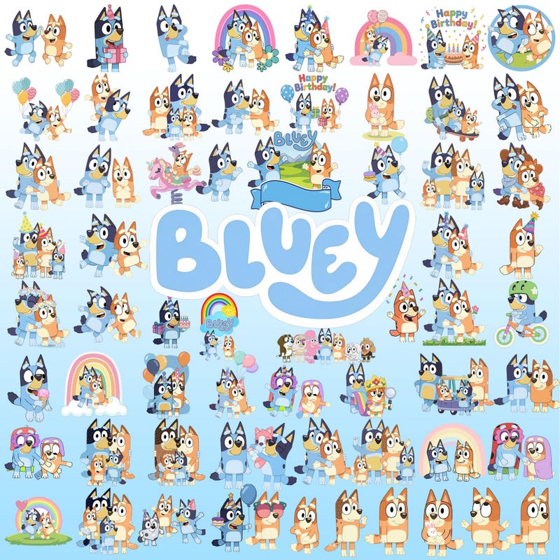 Bluey Birthday Cake Png - Etsy