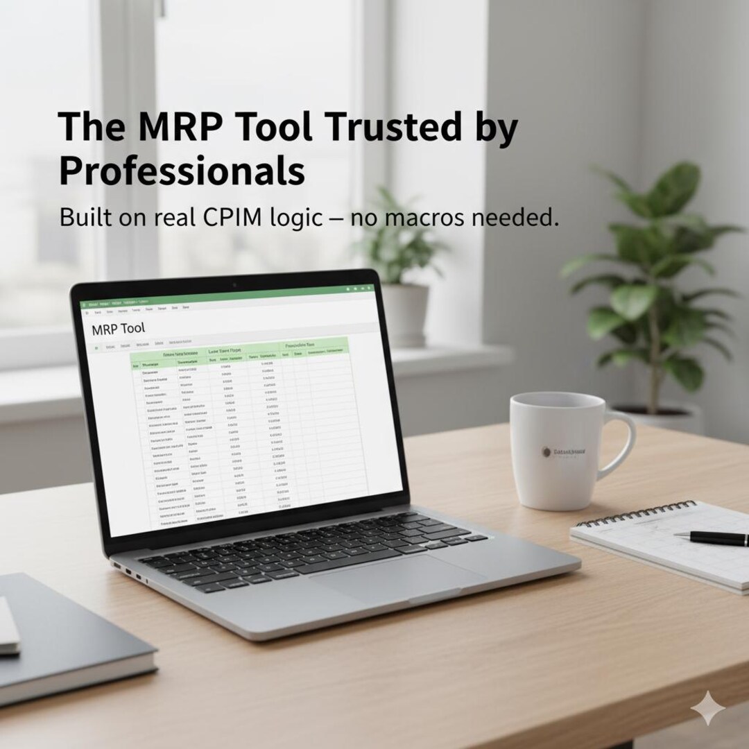 Excel MRP Template | Material Planning & Supply Chain Spreadsheet | Inventory Control Tool for ...