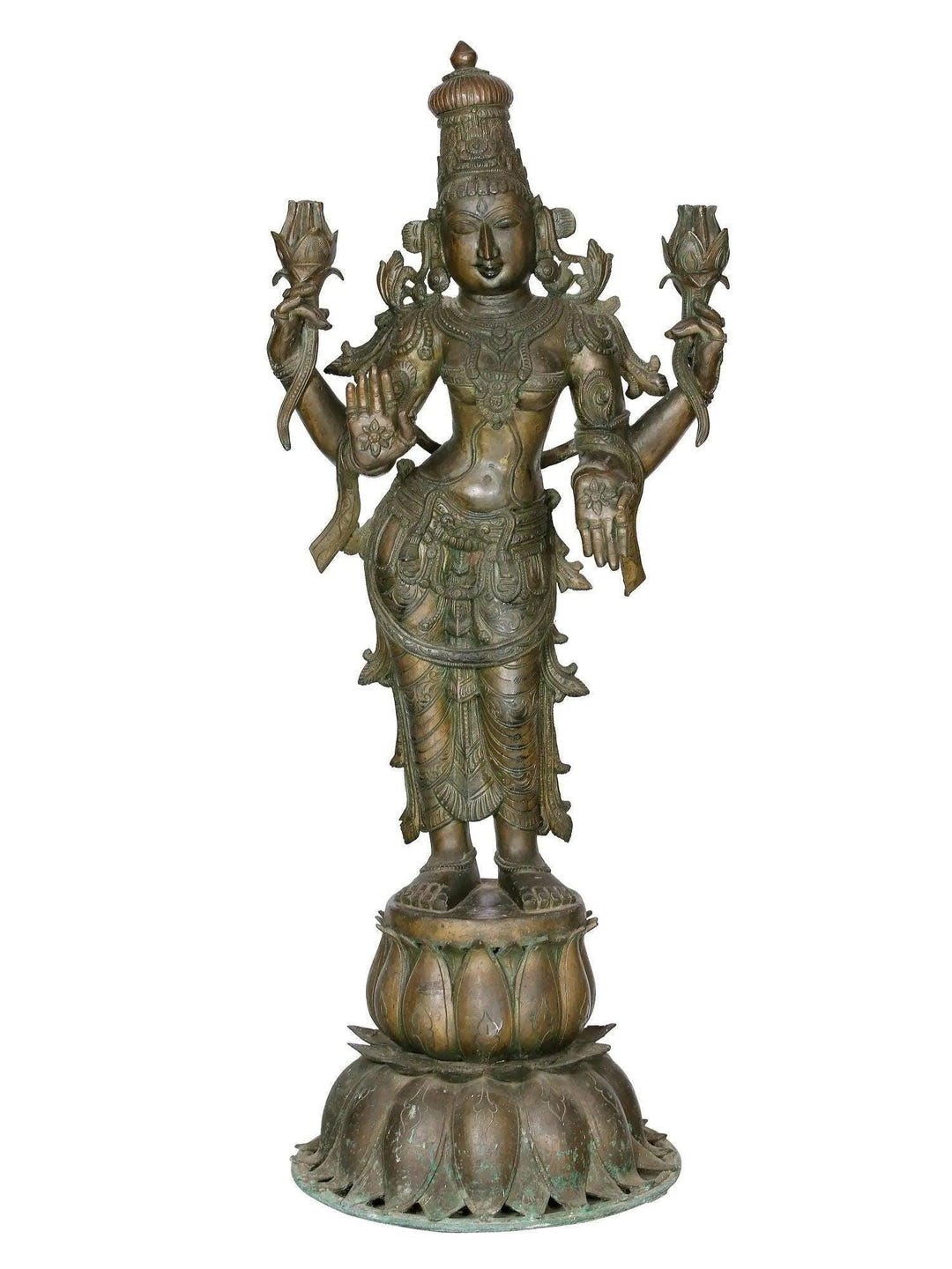 50" Large Standing Devi Lakshmi | Madhuchista Vidhana (lost-wax ...