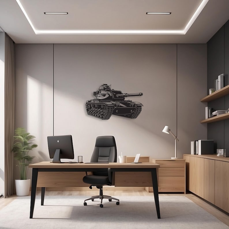 M60 Cold War Tank Steel Wall Art: Military Silhouette Decor - Etsy