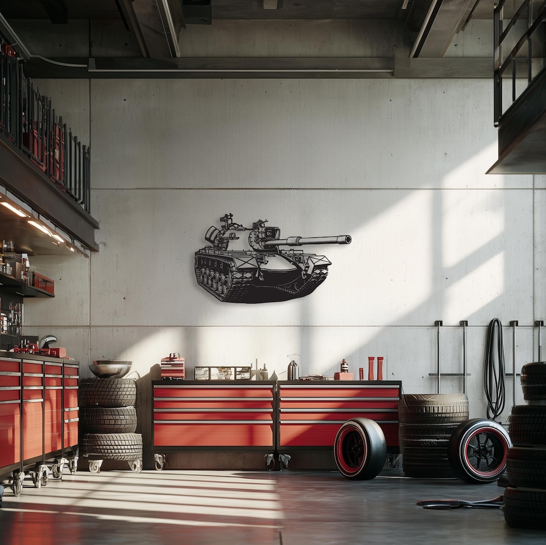 M48A5 Patton Tank Metal Wall Art: Military Silhouette Decor - Etsy