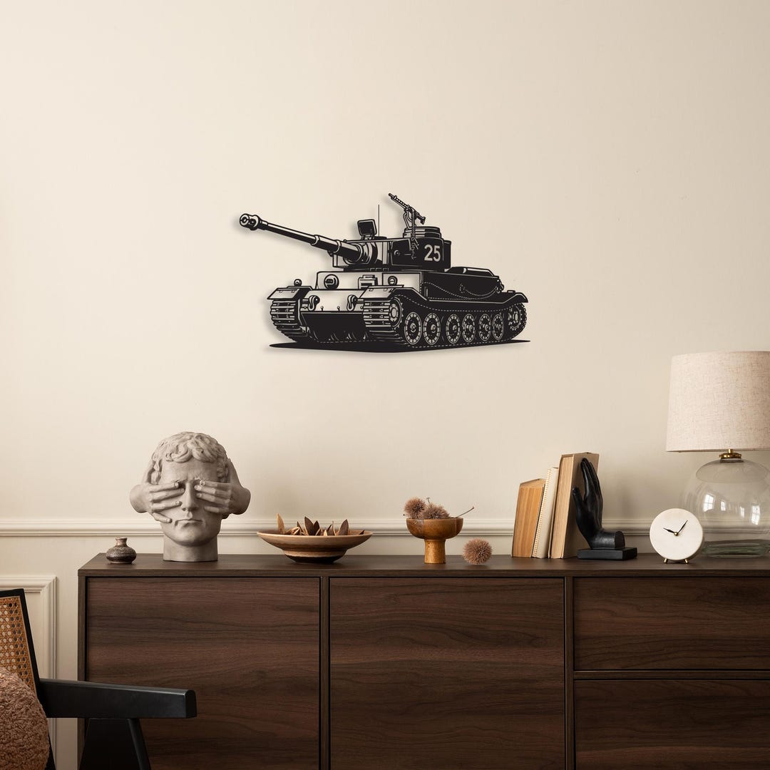 WW2 Tiger Tank Metal Wall Art: Military History Decor - Etsy
