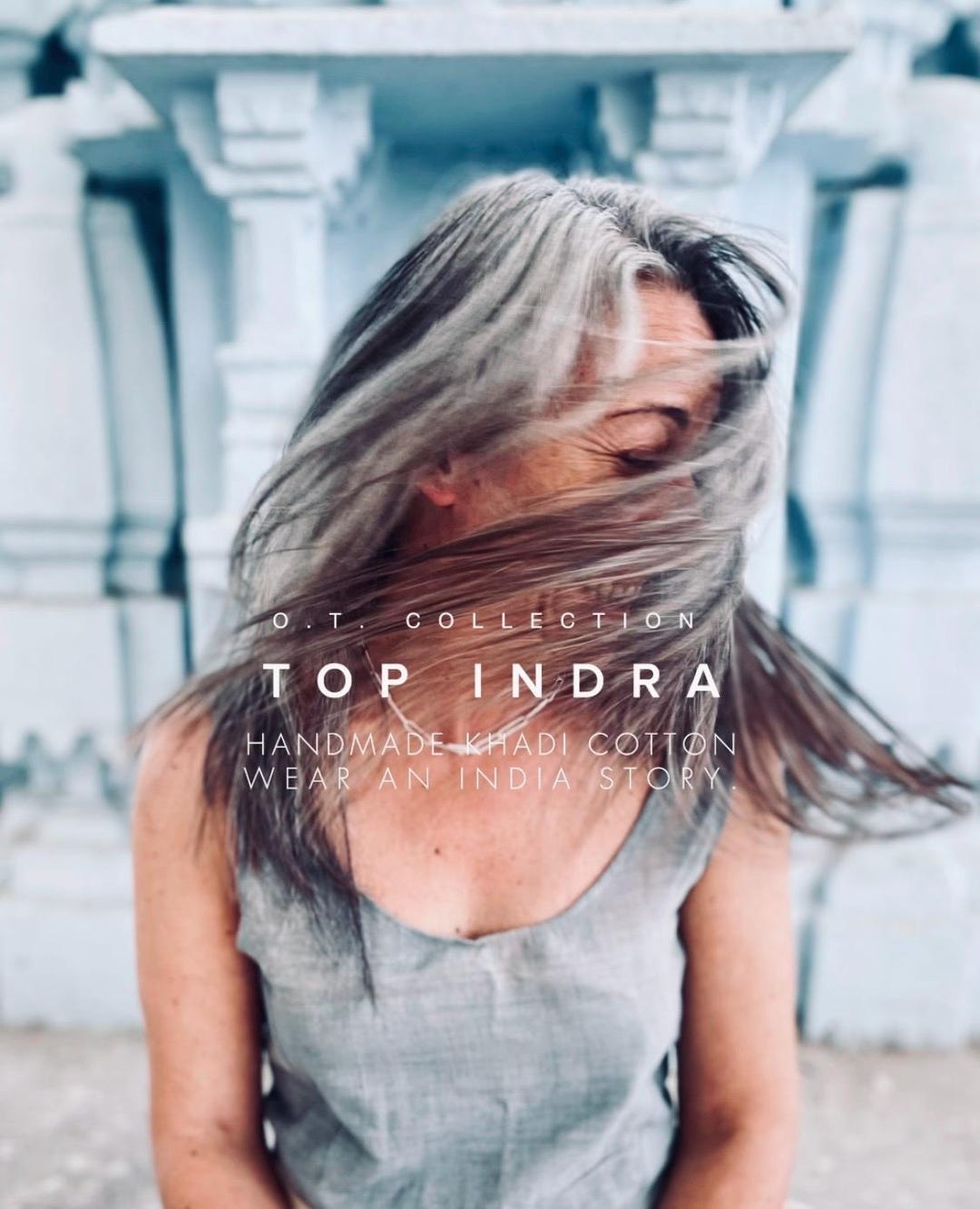 TOP INDRA: Khadi Indian Cotton, Hand Spooned, Light Blue 'sugar Paper ...
