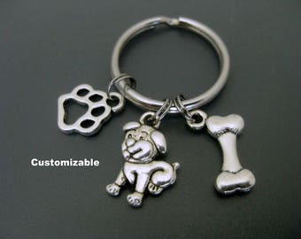 Dog Bone Key Ring - Etsy