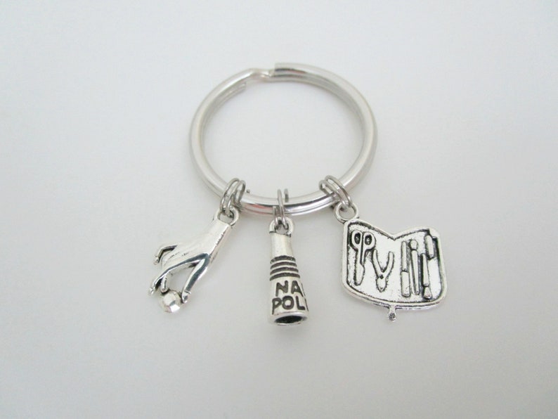 Nail Technician Keychain / Manicurist Key Ring / Beautician - Etsy