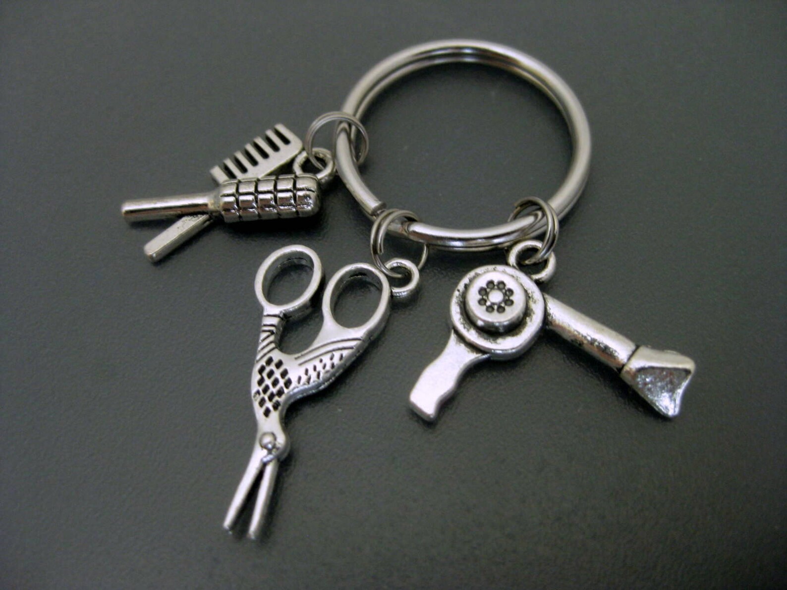 Hairstylist Keychain / Hairdresser Key Ring / Beautician | Etsy