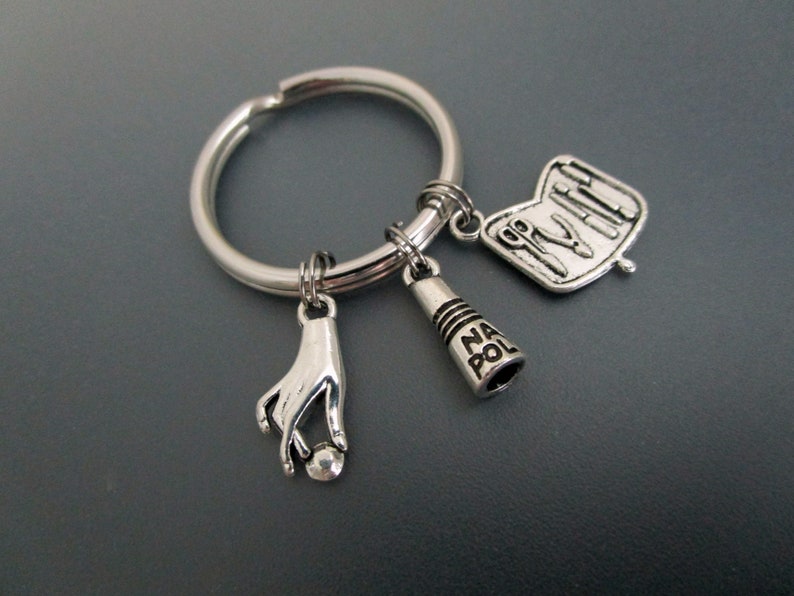 Nail Technician Keychain / Manicurist Key Ring / Beautician - Etsy