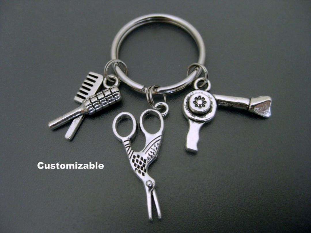 Hairstylist Keychain / Hairdresser Key Ring / Beautician Accessories - Etsy