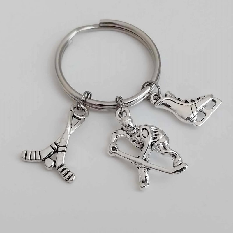 Hockey Keychain - Etsy