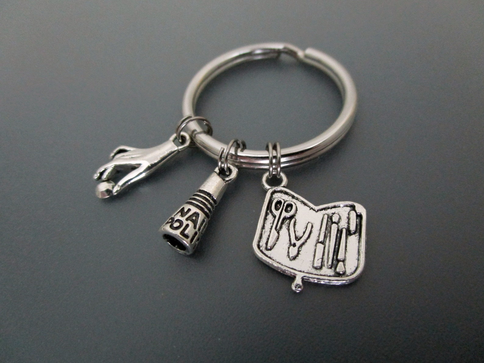 Nail Technician Keychain / Manicurist Key Ring / Beautician - Etsy