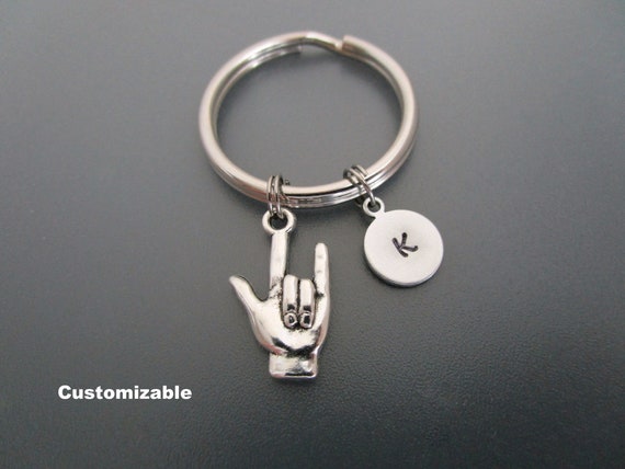 ASL Keychain / I Love You Accessories / American Sign Language | Etsy