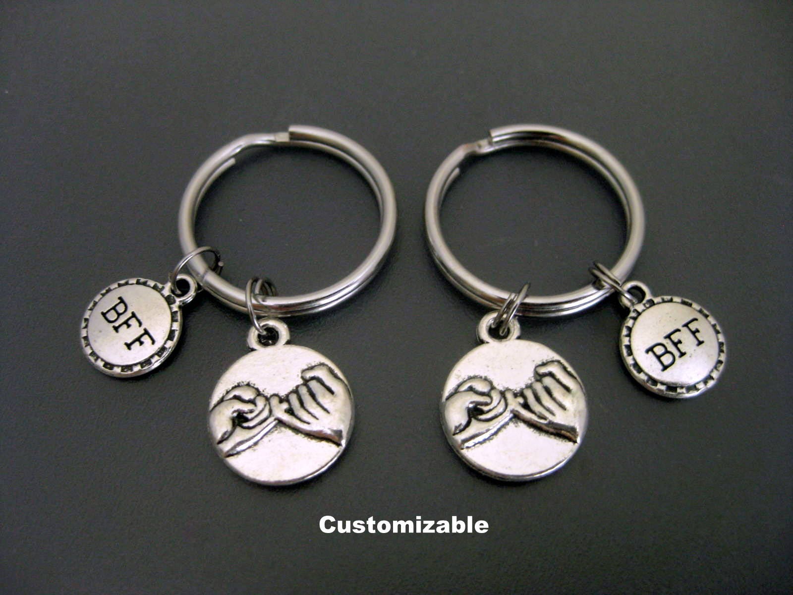 2 Pinky Promise Keychain / Best Friends Key Ring / BFF Gift - Etsy