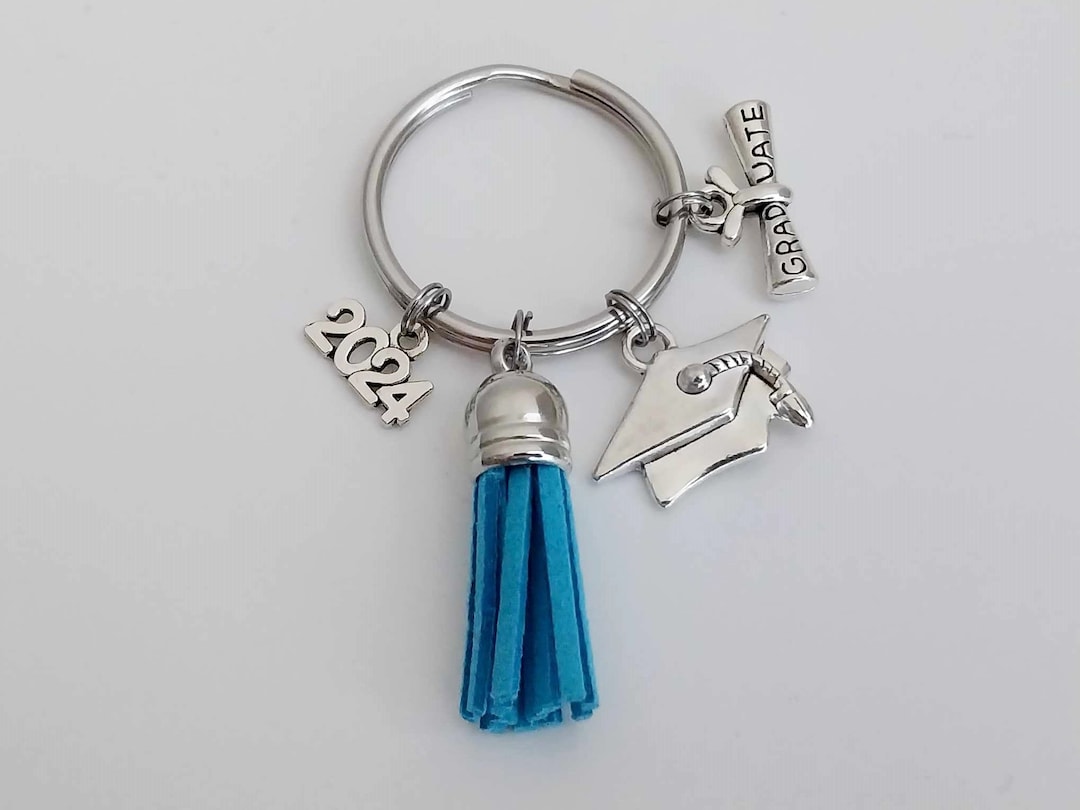 Graduation Keychain / Class of 2024 / Diploma Tassel Student Key Ring ...
