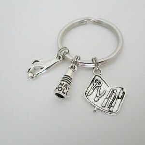 Nail Technician Keychain / Manicurist Key Ring / Beautician Accessories ...
