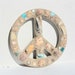 Mosaic Peace Sign Wall Art Seashell Beach House Wall Hanging Coastal ...