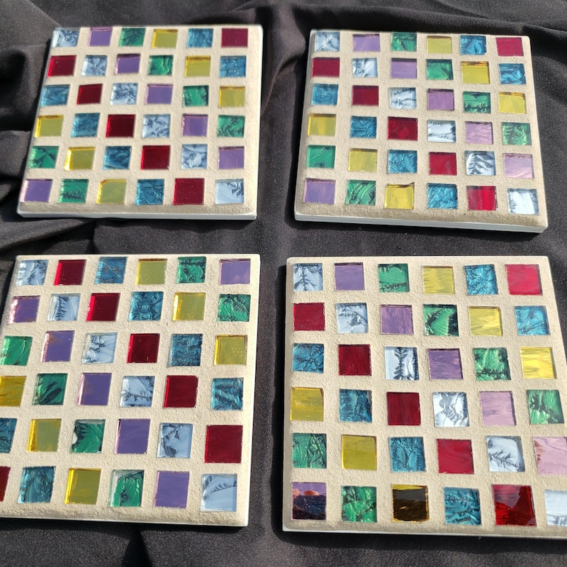 Mosaic Coaster - Etsy