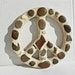 Rock Stone Pebble Mosaic Peace Sign Rustic Wall Decor Natural Zen Decor ...