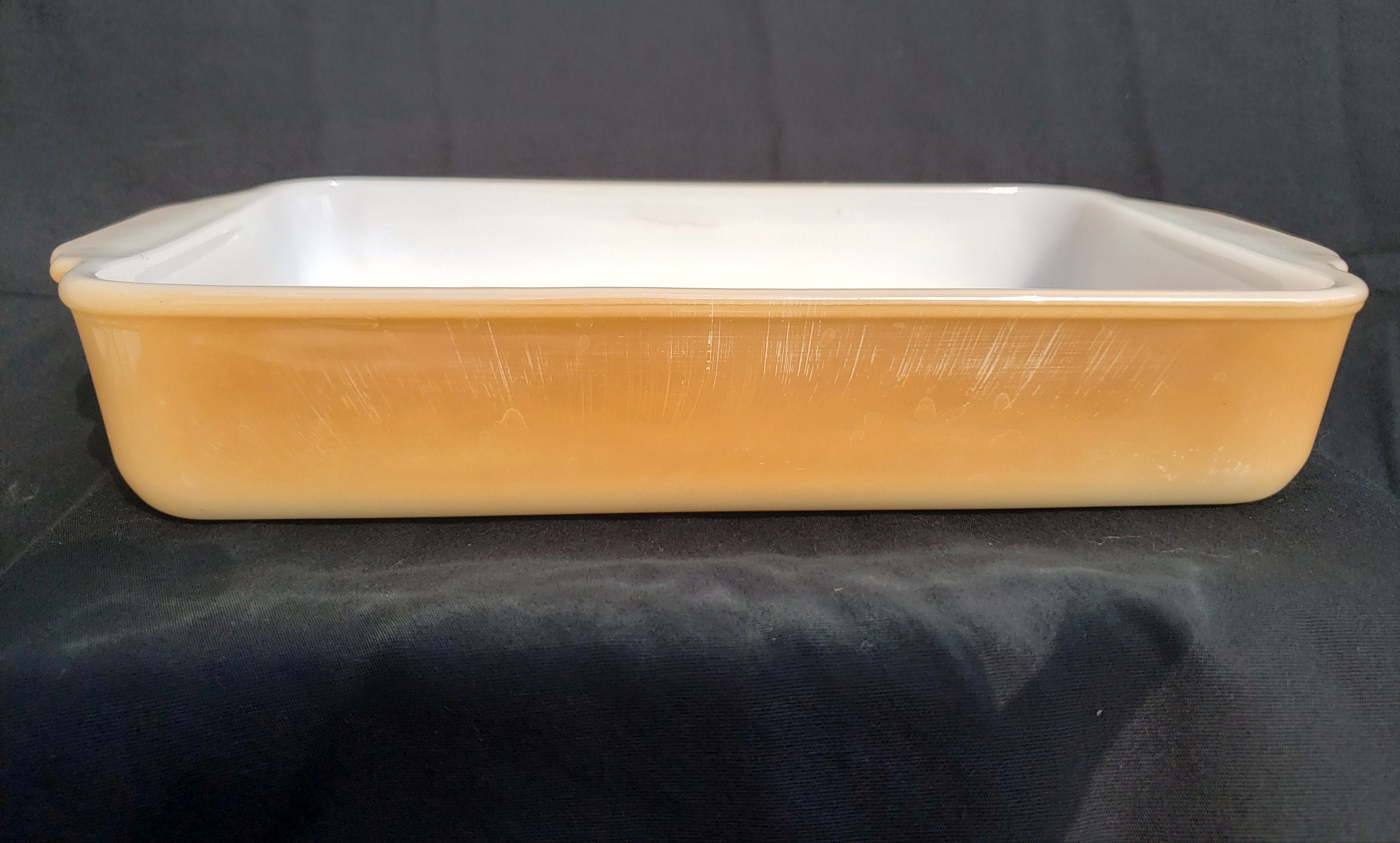 Peach Lusterware Baking Dish Fire King Anchor Hocking #410 - Etsy