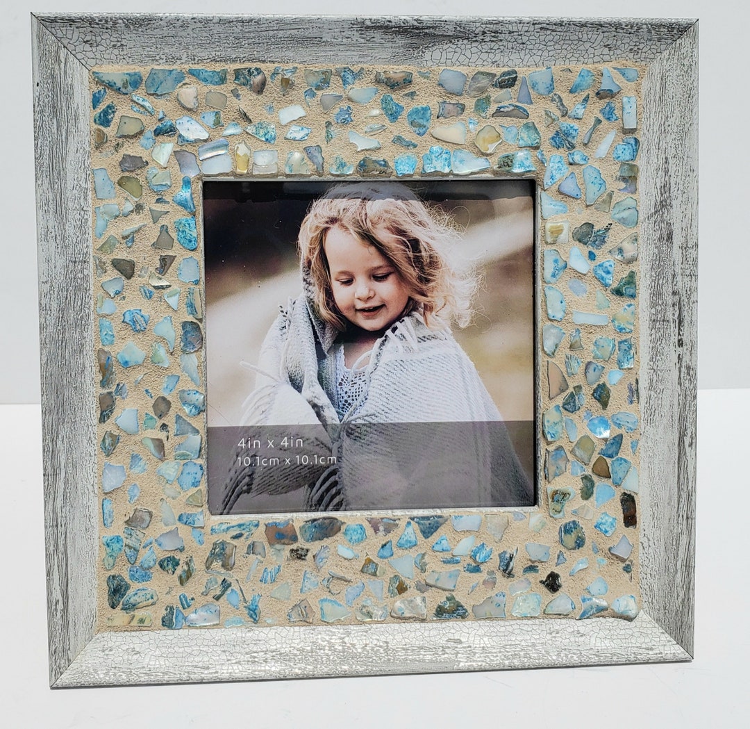 4 X 4 Abalone Shell Mosaic Photo Frame Beach Frame Coastal Living ...