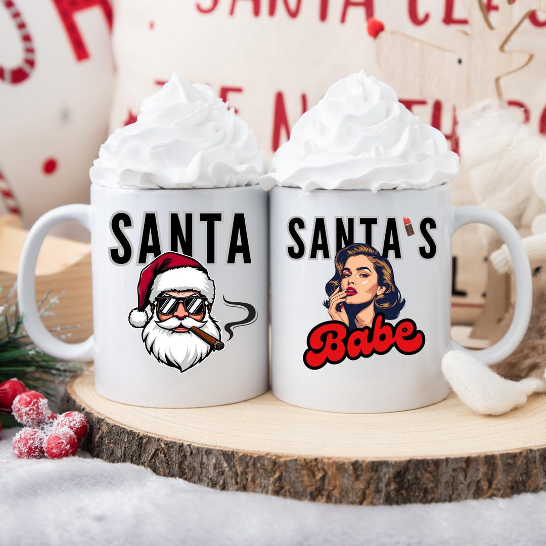 Matching Christmas Mugs SVG Png Retro Holiday Clipart Funny Xmas ...