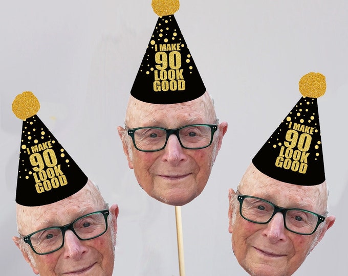 Personalized Face Birthday Centerpiece Sticks, Birthday Photo ...