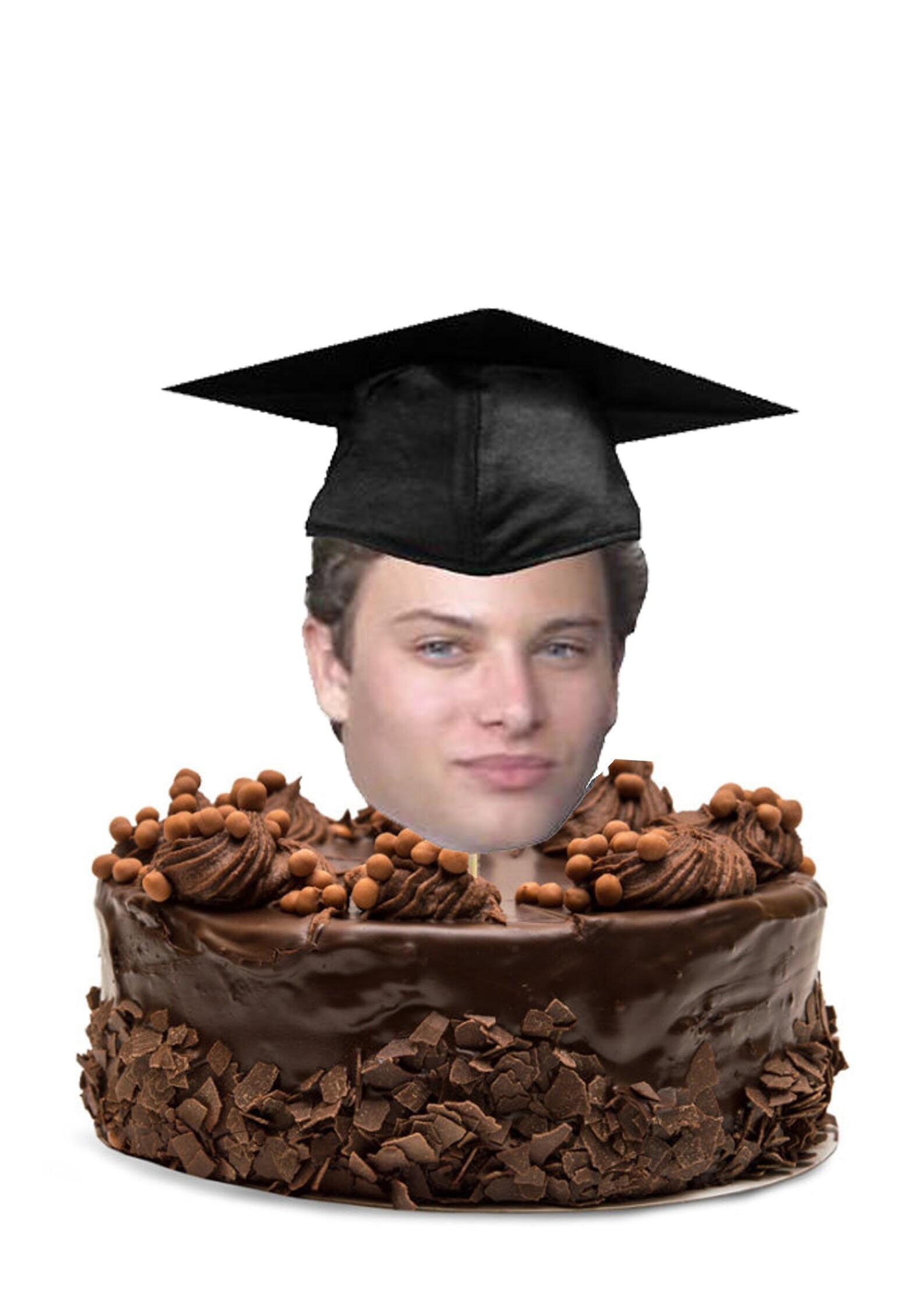 Graduation Hat Face Cake Topper, Graduation Party Decorations ...