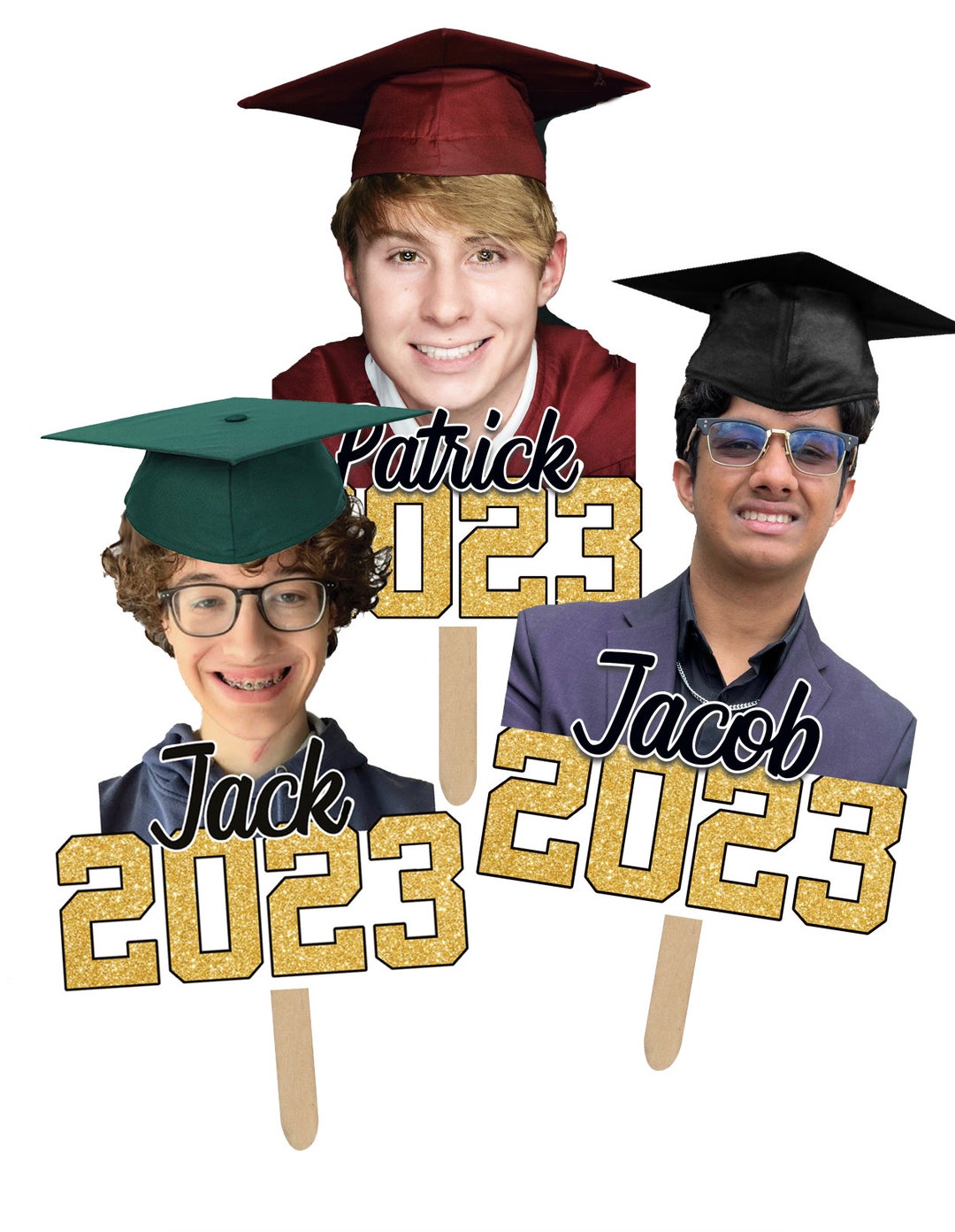 Graduation Face Stick, Graduationphoto Face Stick, Graduation Big Head ...