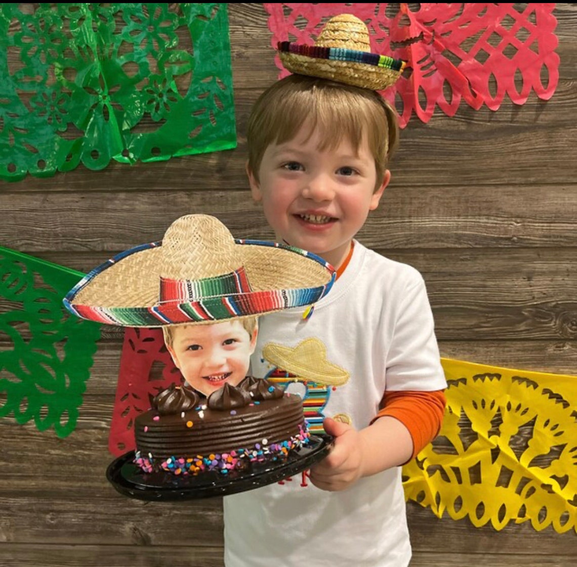 Sombrero Face Cake Topper Mexican Sombrero Cake Toppers - Etsy