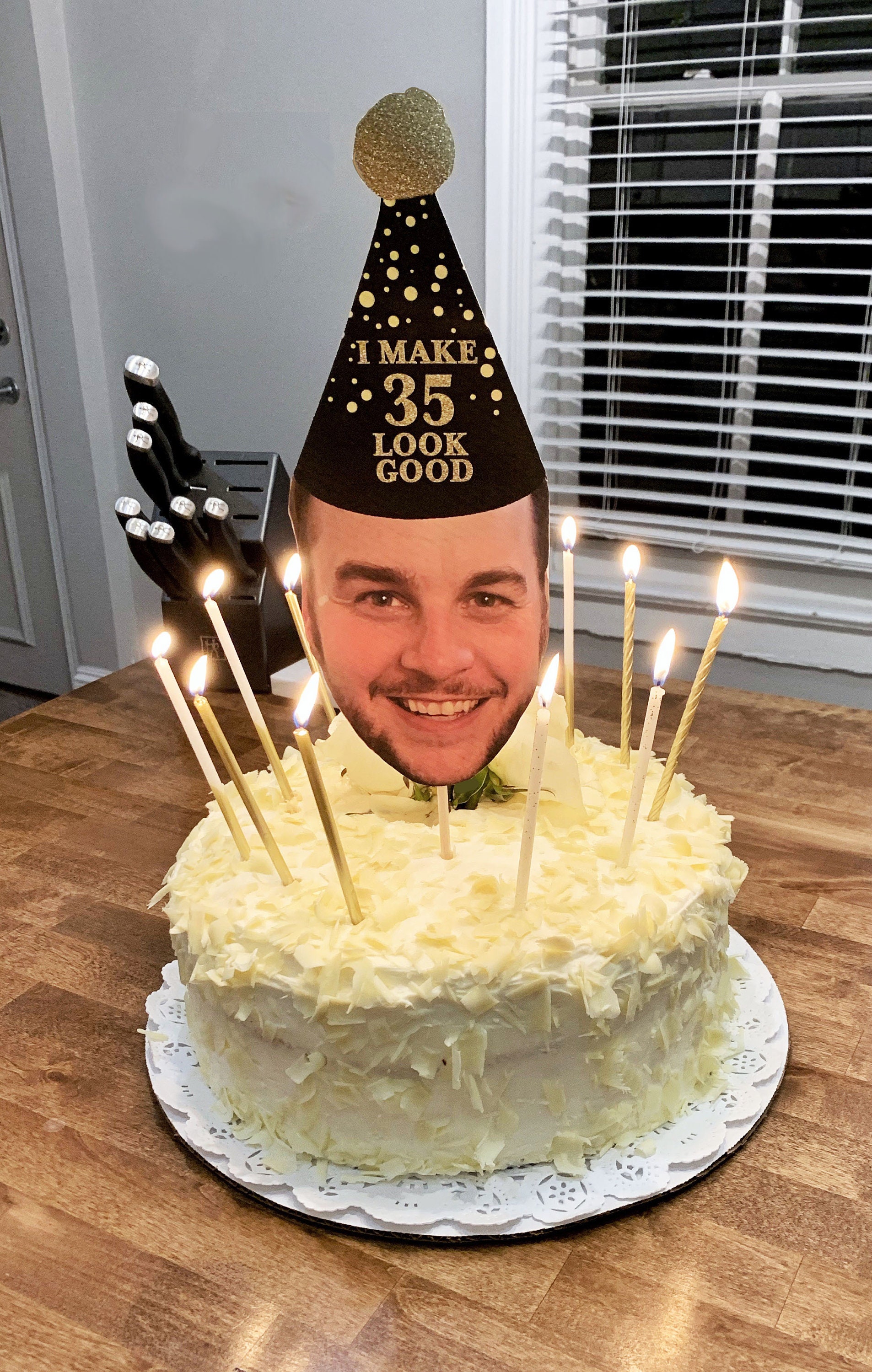 Personalized Face Cake Topper 30th 40th 50th 60th 75th - Etsy