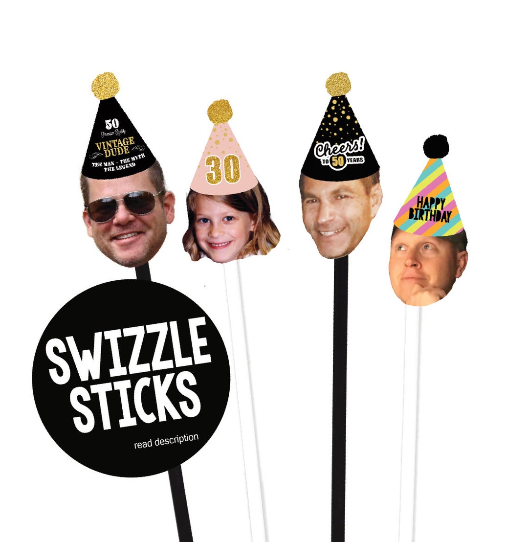 Personalized Face Stir Sticks, Drink Stir, Swizzle Sticks, Stir Sticks ...