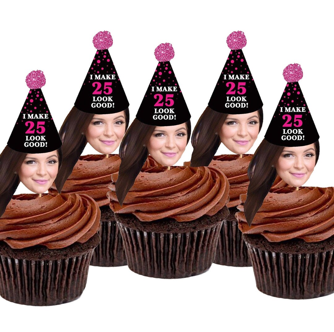 Personalized Face Cupcake Toppers, Birthday Party Decor - Etsy