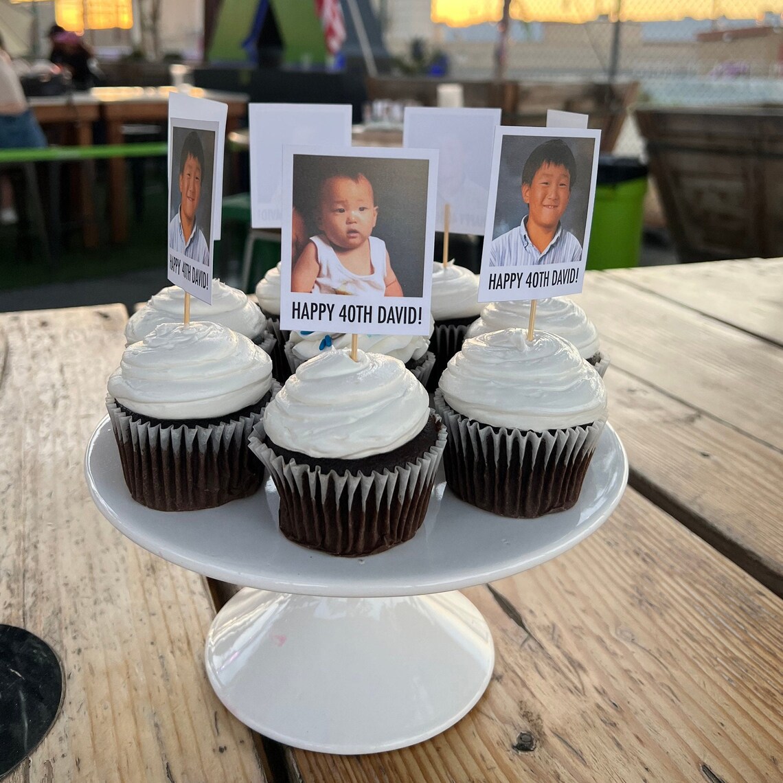 Personalized Picture Cupcake Toppers, Birthday Cupcake Toppers, Picture ...
