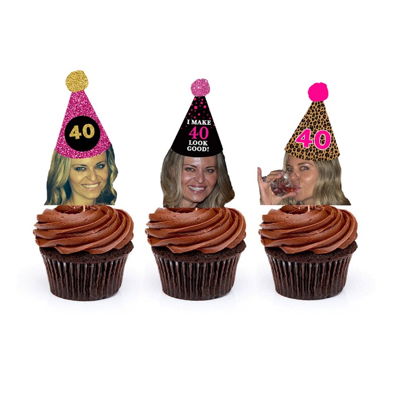 Personalized Face Picture Cupcake Toppers Birthday Cupcake | Etsy