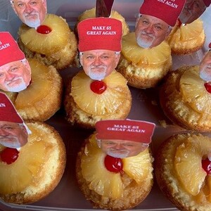Donald Trump Cupcake Toppers, Make Your Birthday Great Again, Cupcake ...