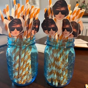Custom Face Straws, Personalized Face, Party Straws, Personalized ...