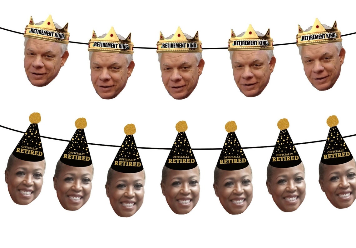 Personalized Face Retirement Banners Retirement Wall Banner - Etsy