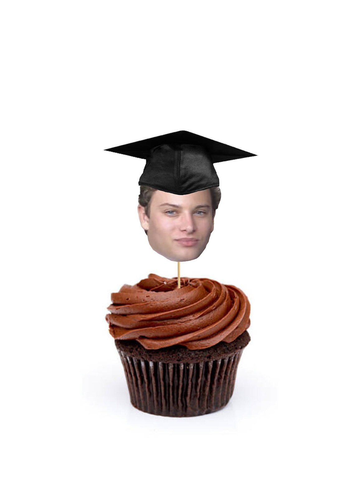 Graduation Hat Face Cupcake Toppers Graduation Party - Etsy