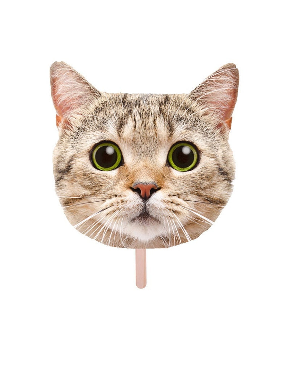 Cat Face Stick Face on a Stick Prop Cat Party Cat Face on a - Etsy