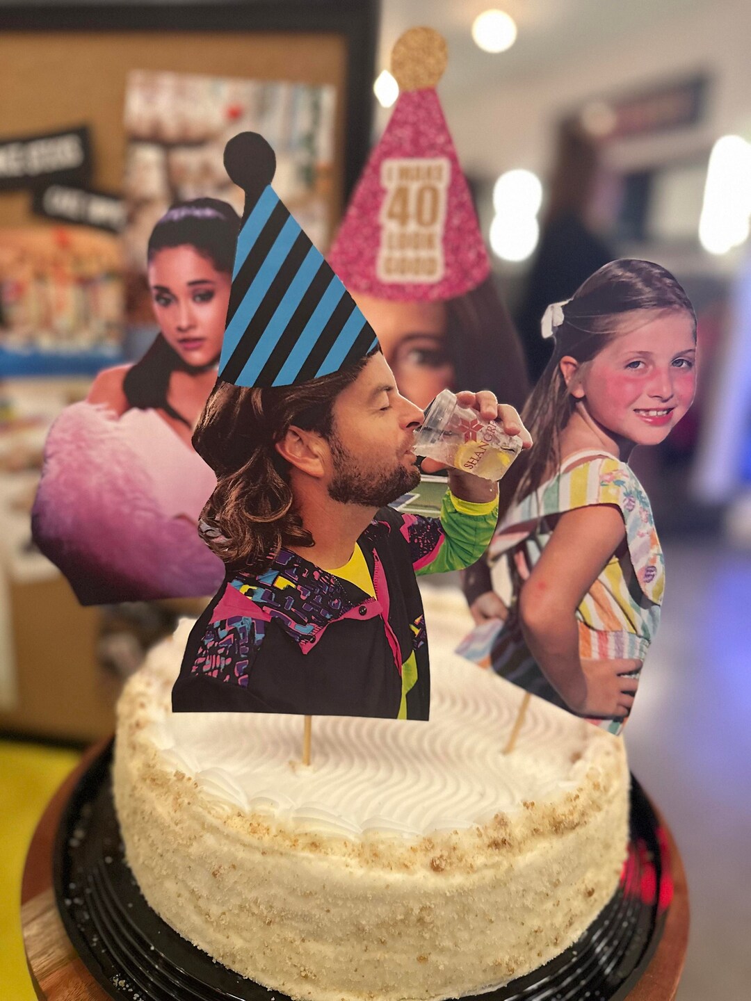 Birthday Personalized Face Cake Topper (30th, 40th, 50th, 60th, 75th ...