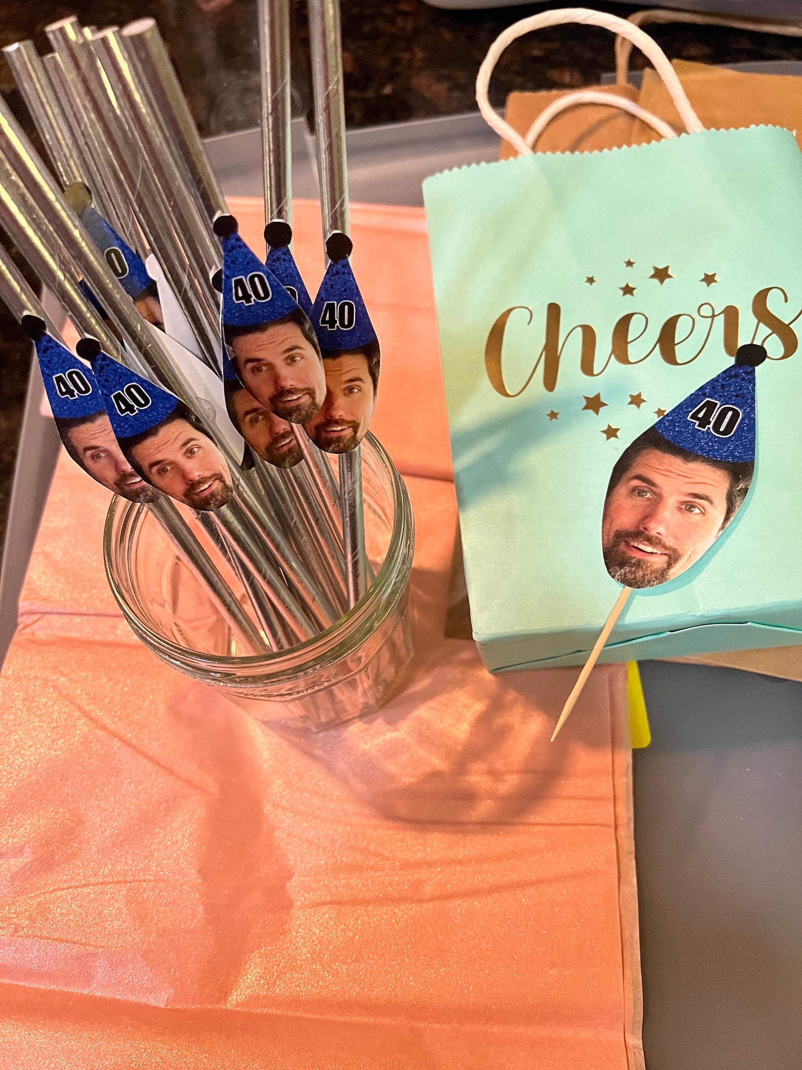 Custom Face Straws, Personalized Face, Party Straws, Personalized ...