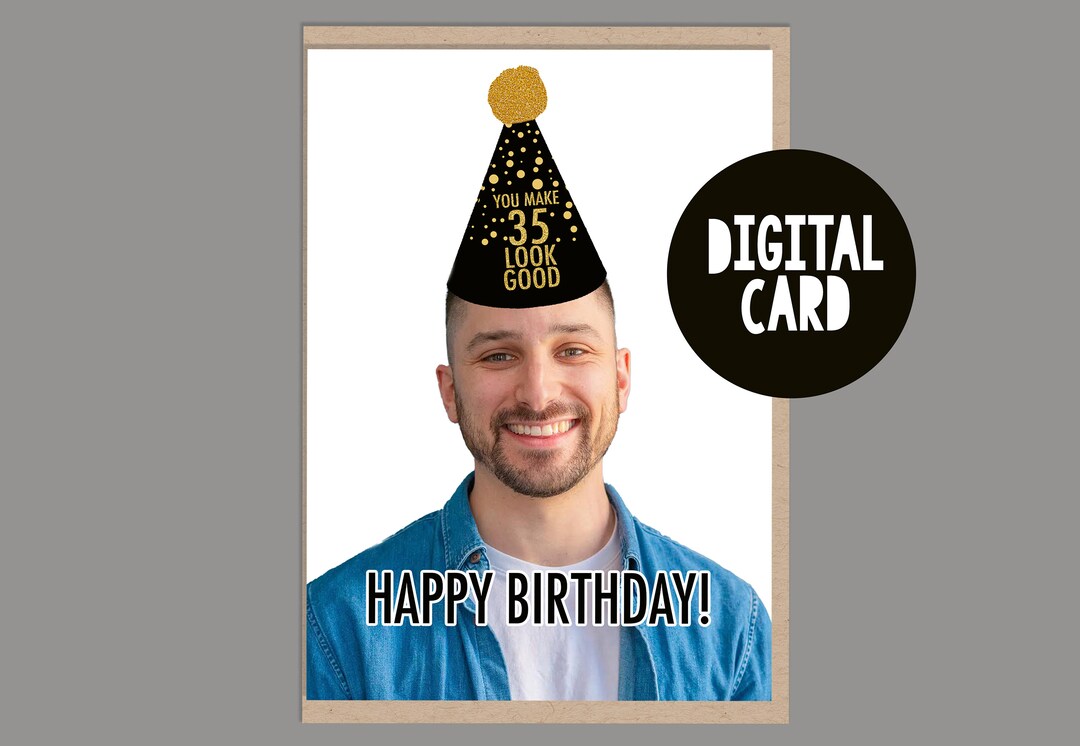 Printable Birthday Card.face Printable Birthday - Etsy
