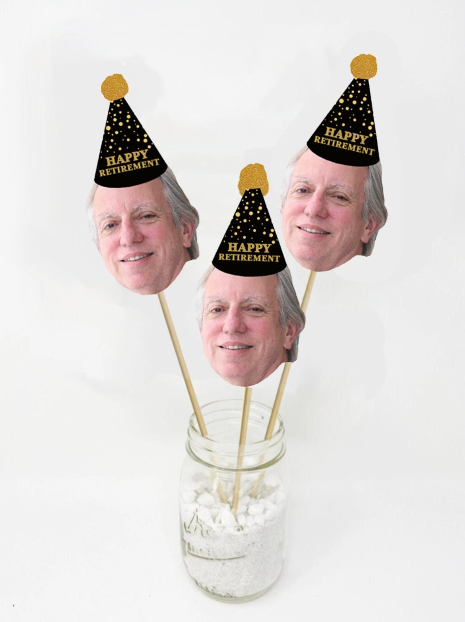 Personalized Face Birthday Centerpiece Sticks Birthday Photo - Etsy