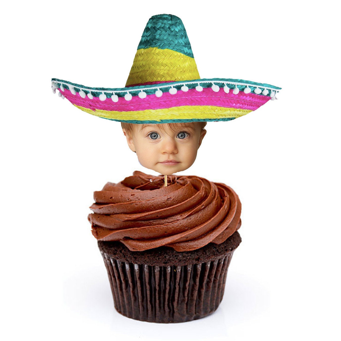 Mariachi cake topper mustache cake topper- Mexican sombrero cake topper ...