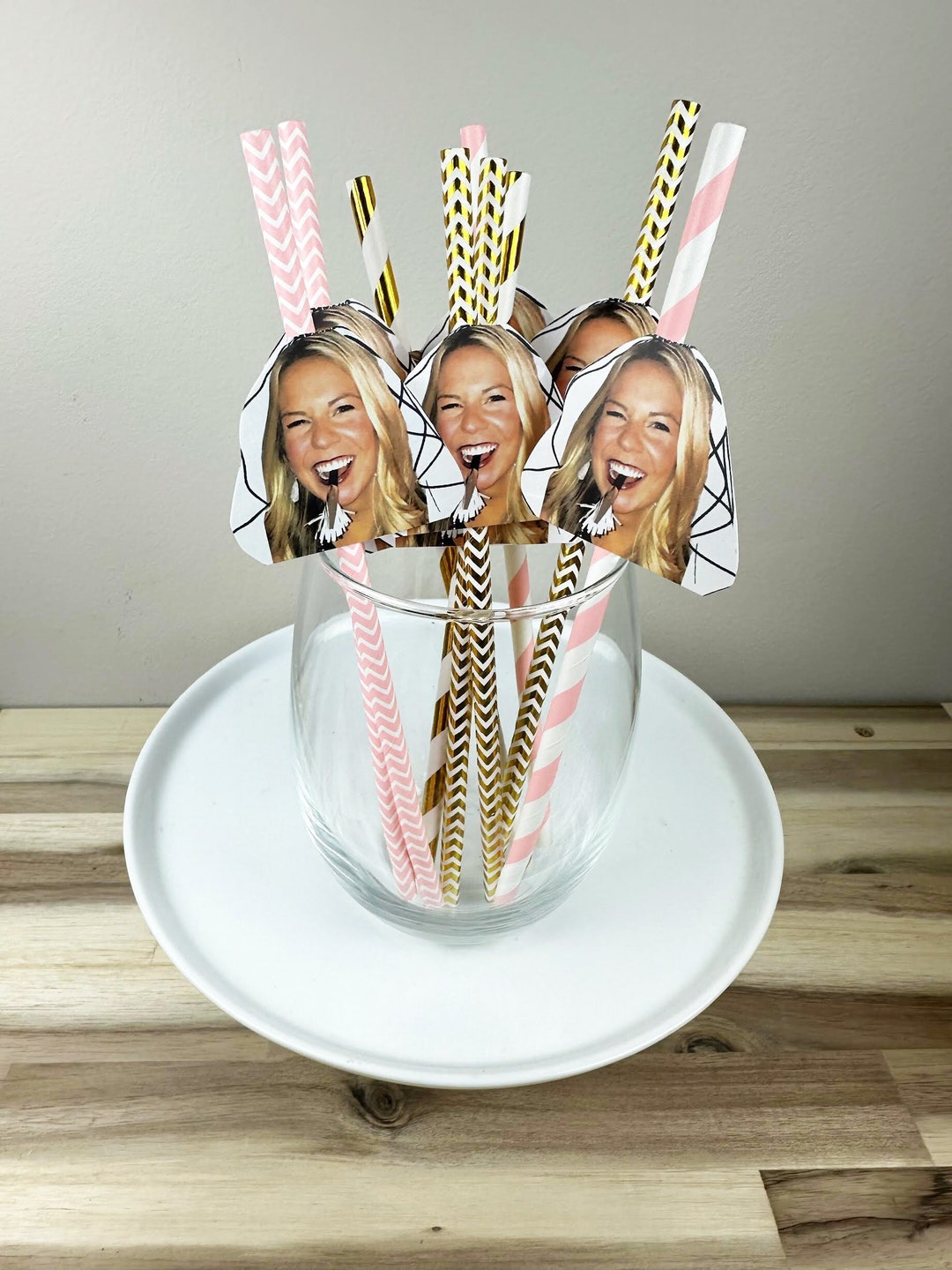 Custom Face Bridal Straws, Personalized Face, Bridal Shower Straws ...