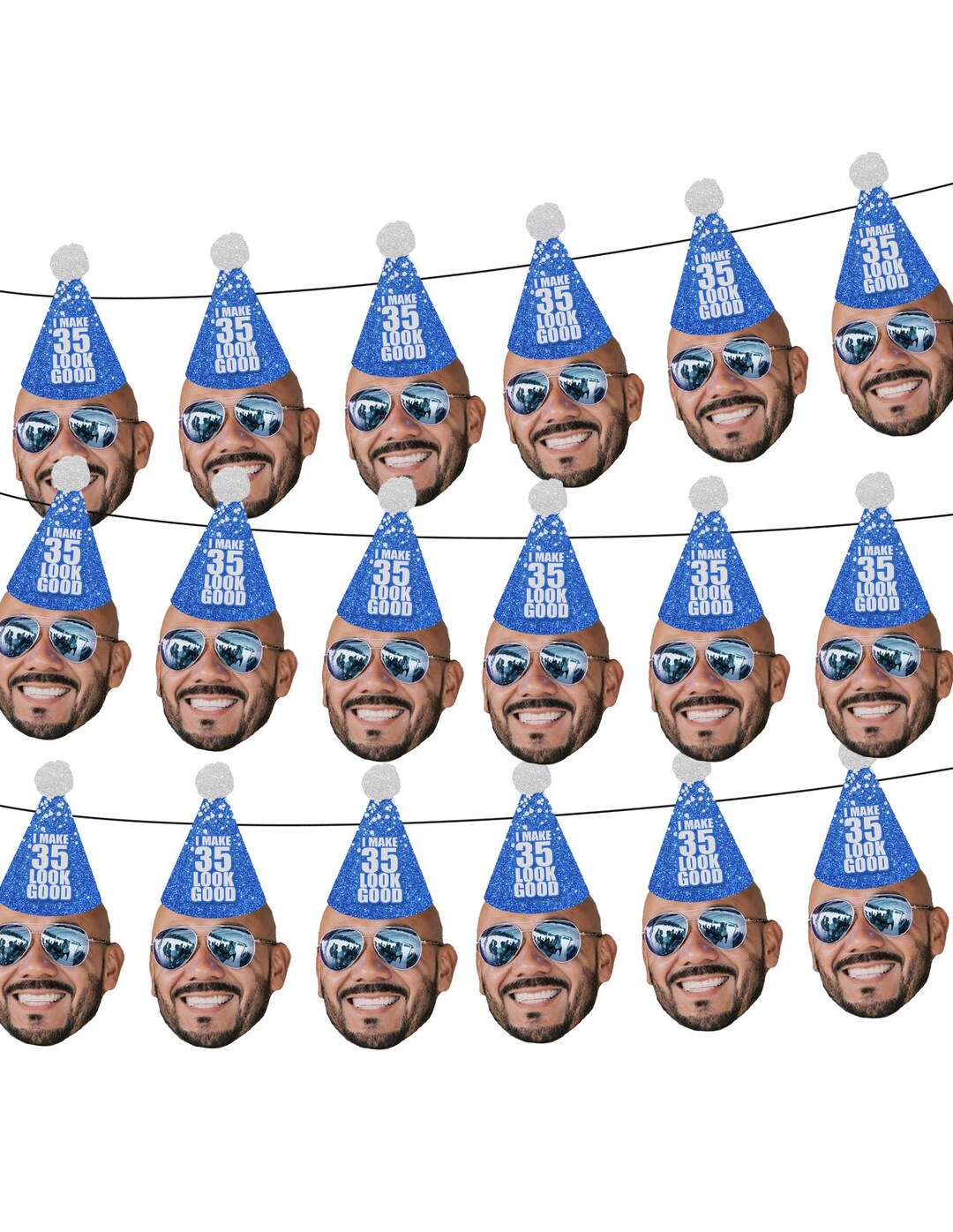 Personalized Face Birthday Banners, Wall Banner, Photo Banners ...