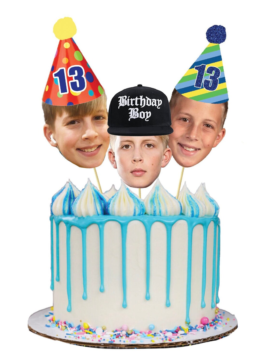 Personalized Face Cake Toppers 30th 40th 50th 60th 75th - Etsy