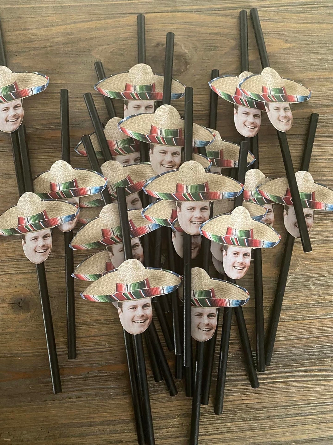 Custom Fiesta Face Straws, Personalized Straws Picture, Straw With Your ...