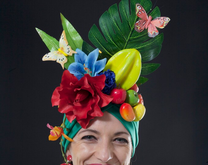 Carmen Miranda Carnival Turban, Burlesque Costume Headpiece - Etsy